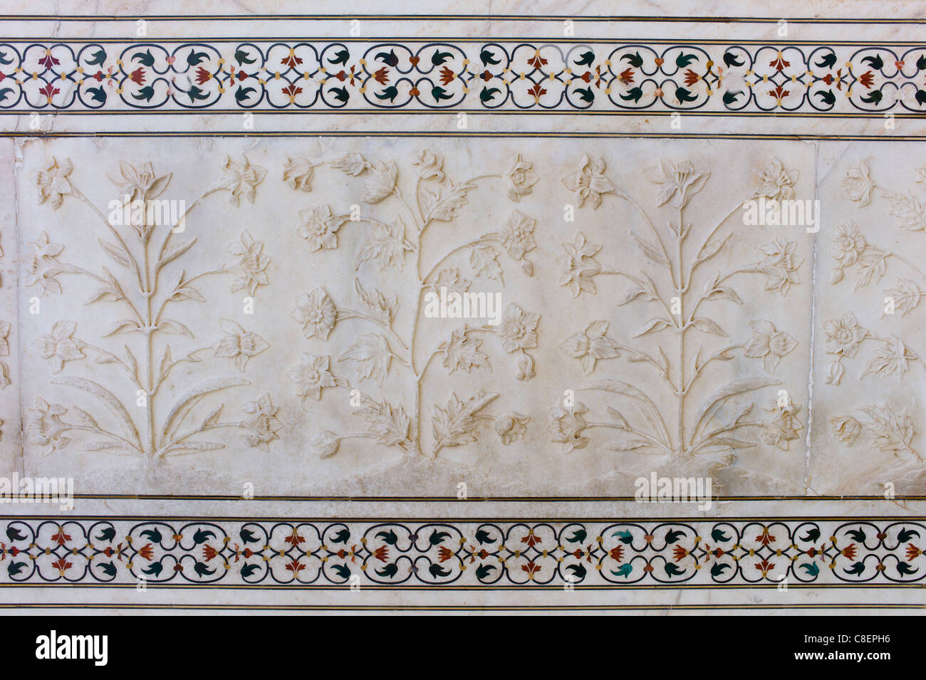 Das Taj Mahal Mausoleum innen Gräber von Shah Jahan und Mumtaz Mahal ...