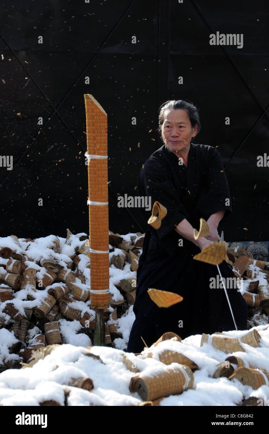 Samurai mit dem Schwert. Samurai-Kämpfer Stockfotografie - Alamy