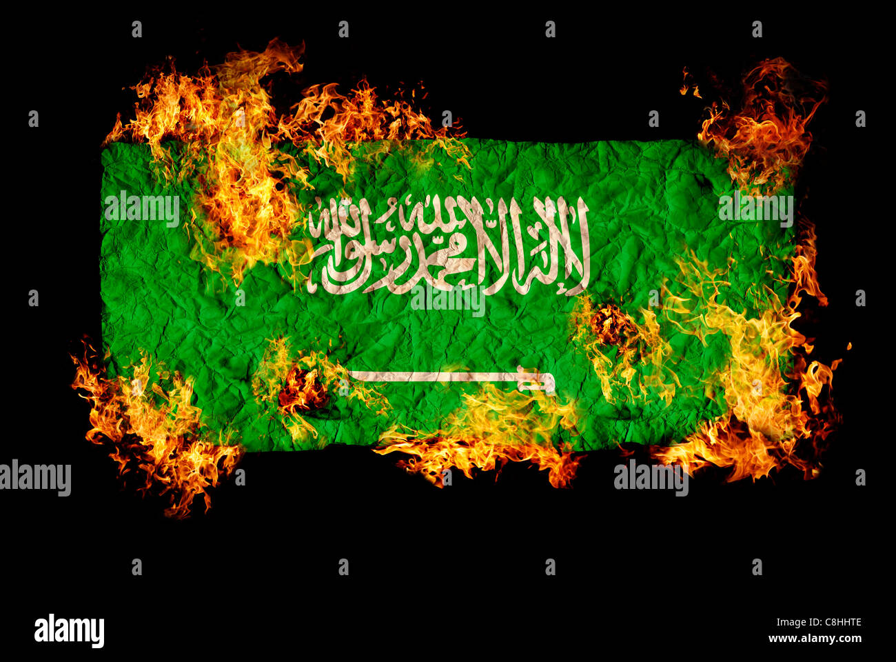 Nationale Symbole und Flagge von Saudi-Arabien Stockfotografie - Alamy
