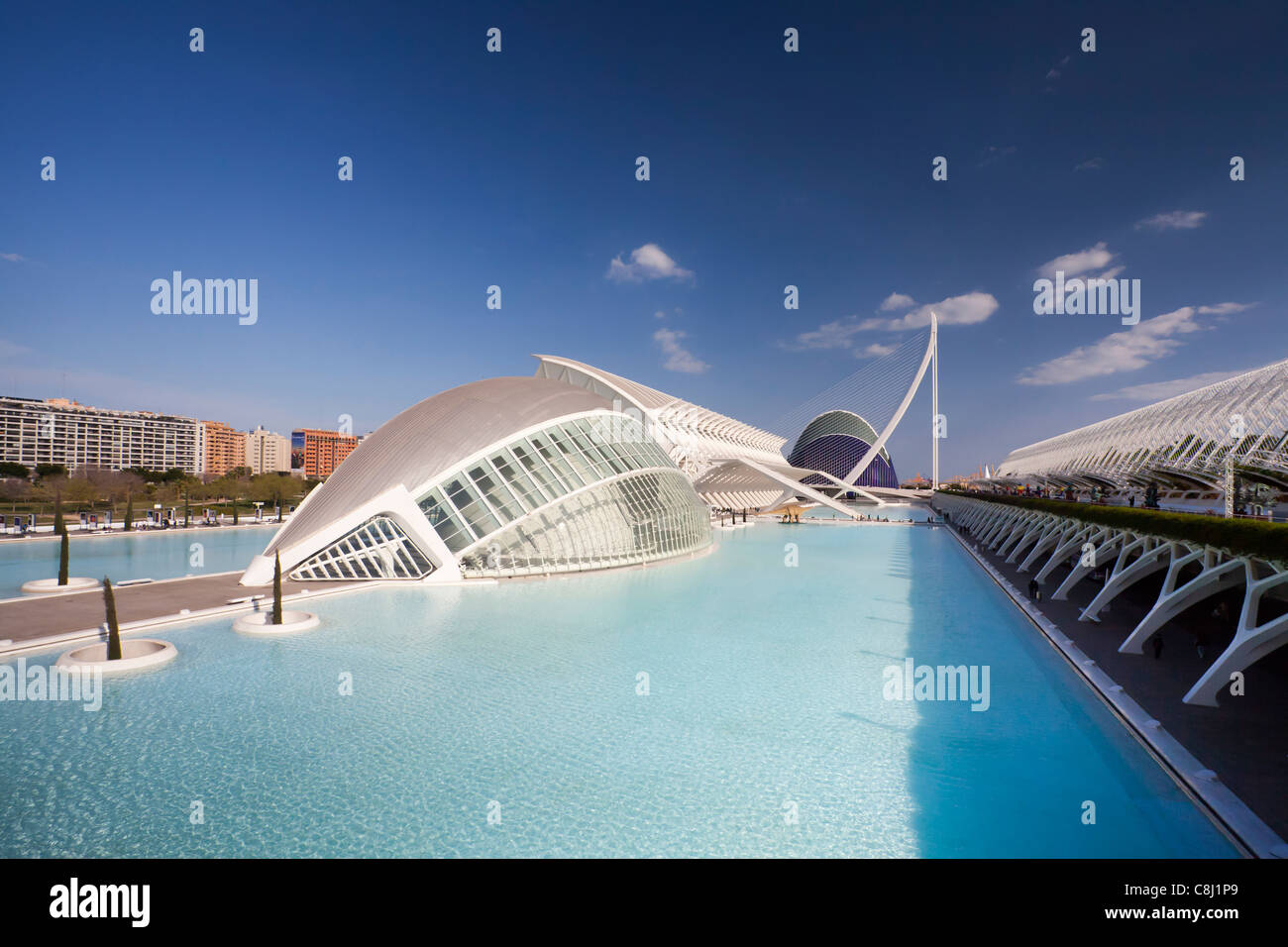 Spanien, Europa, Valencia, Stadt der Künste und Wissenschaften ...