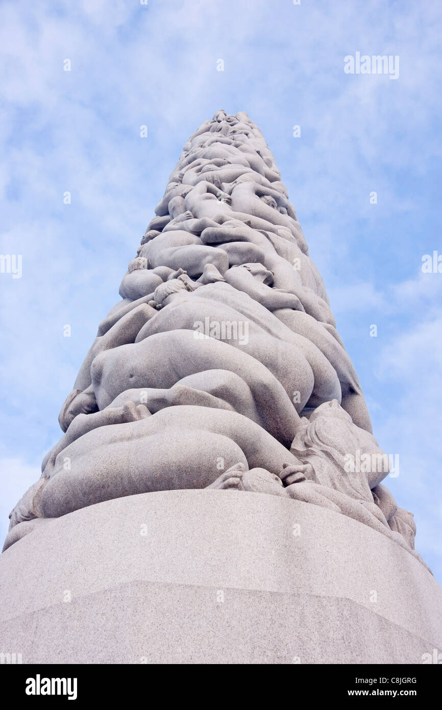 Monolith im Vigeland-Park Oslo Stockfotografie - Alamy