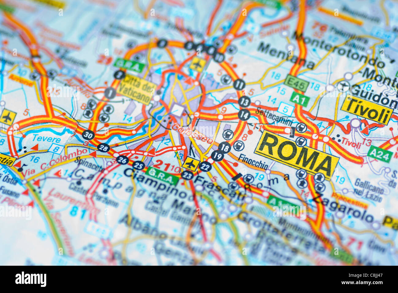 Rome Map Stockfotos und -bilder Kaufen - Alamy