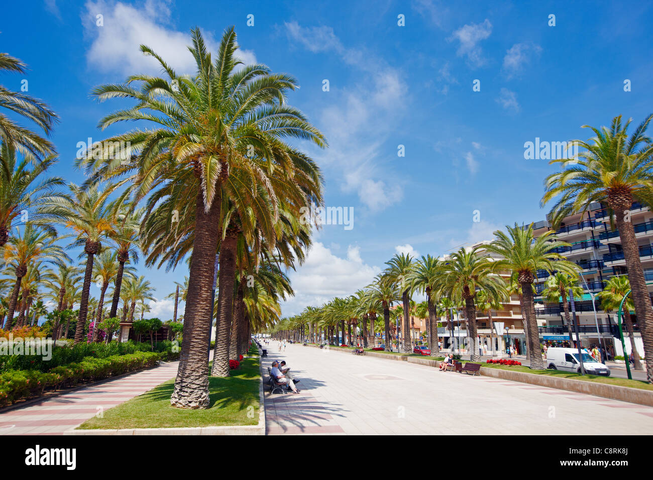 Palm Promenade Salou Spain Stockfotos und -bilder Kaufen - Alamy