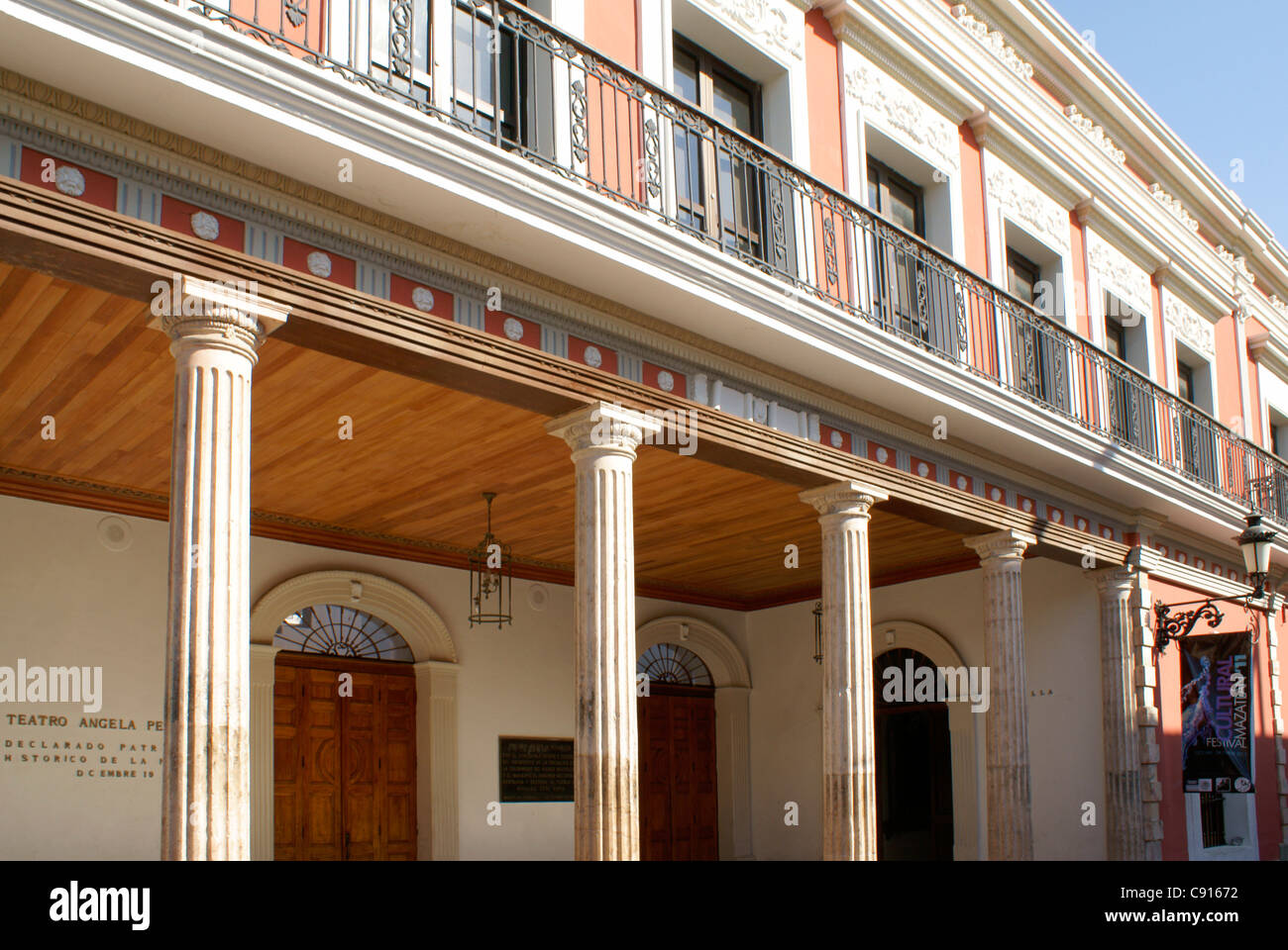 Das Teatro Angela Peralta Theater im alten Mazatlan, Sinaloa, Mexiko ...