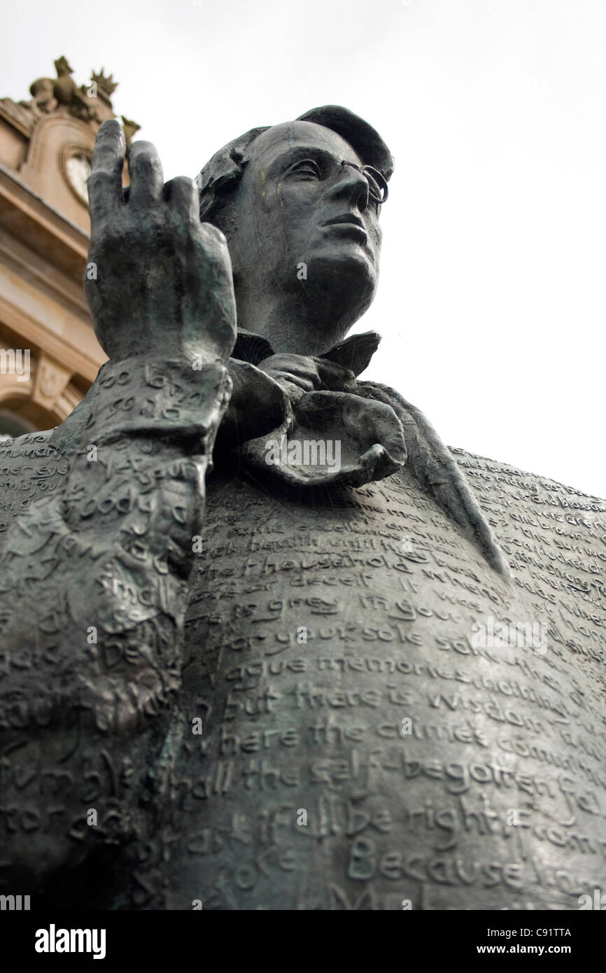 Statue von William Butler Yeats, Sligo, County Sligo, Irland ...