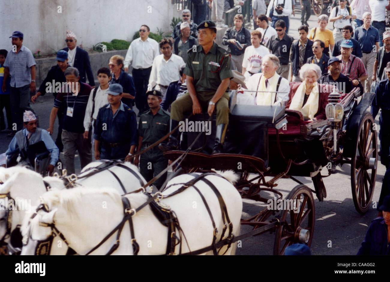 Sir Edmund Percival Hillary (20. Juli 1919 - 11. Januar 2008) war ein ...