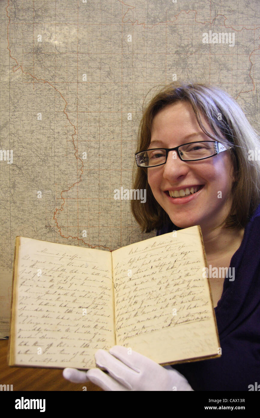 Sarah Chubb, Archive Manager bei Aufzeichnungen Büro, Derbyshire County ...