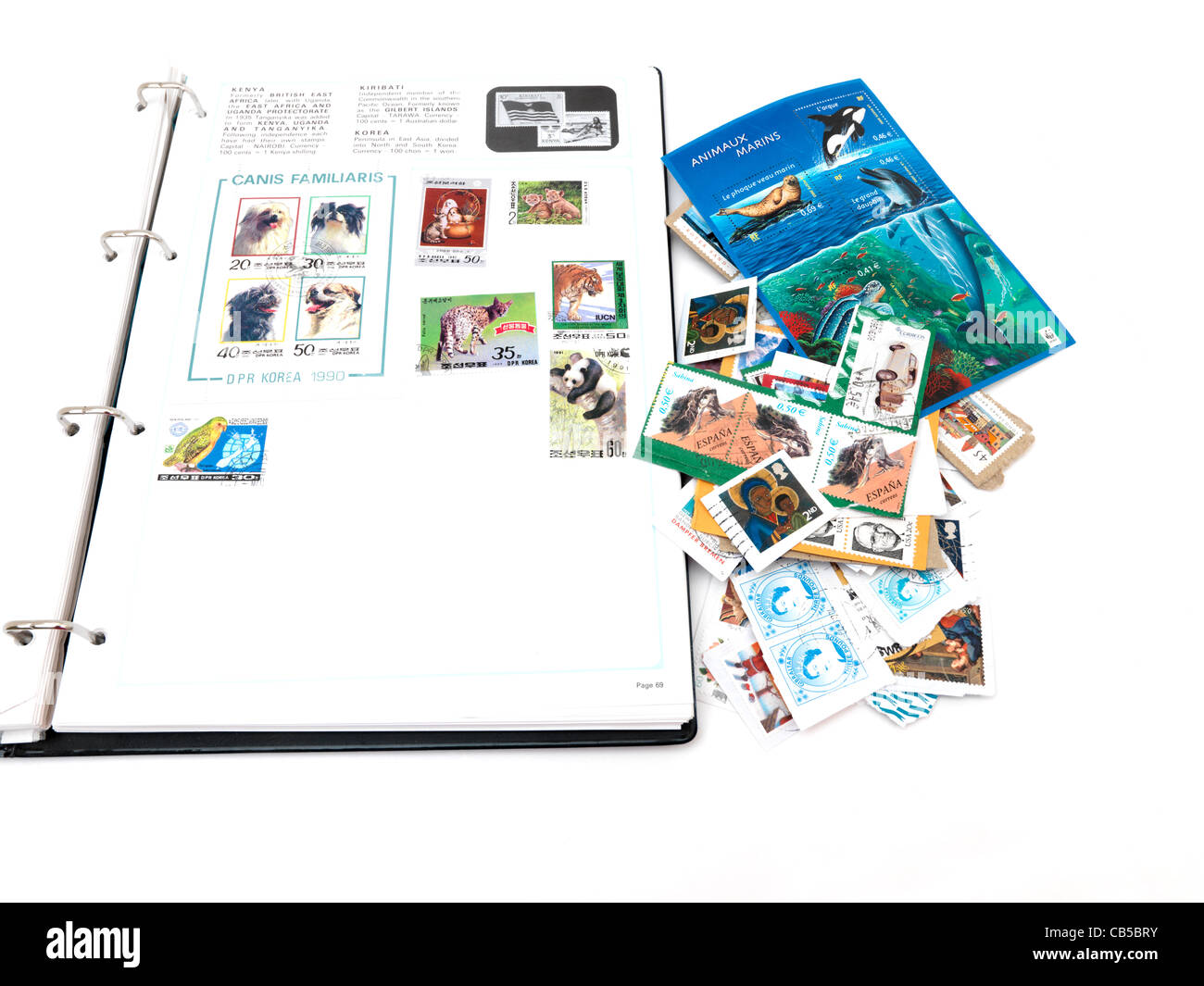 Sammlung von briefmarken Ausgeschnittene Stockfotos und -bilder - Alamy
