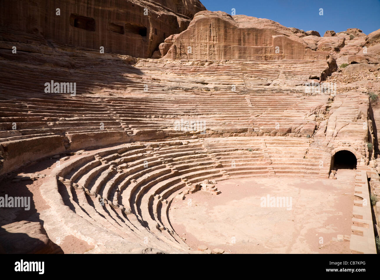 Antike Amphitheater in die verlorene Stadt Petra. Jordanien ...