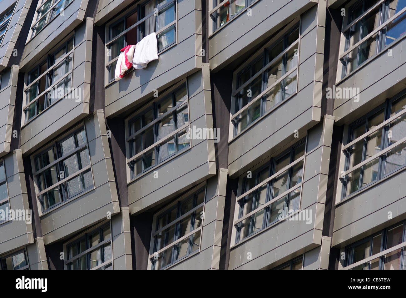 Fassade des Gebäudes "The Wave" in Almere (Niederlande Stockfotografie ...