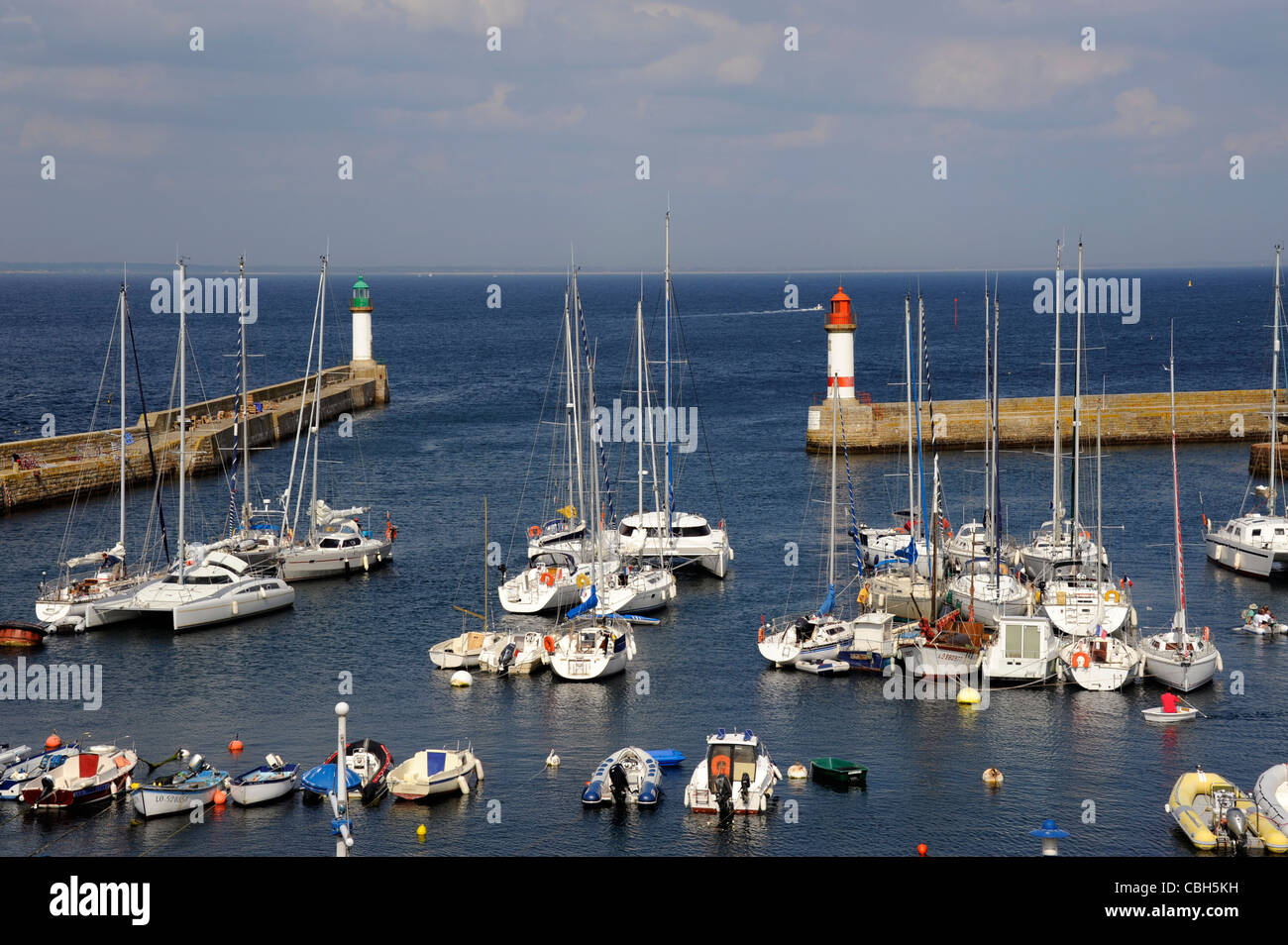 Port Tudy Hafen, Morbihan, Bretagne, Bretagne, Frankreich, Ile de Groix ...