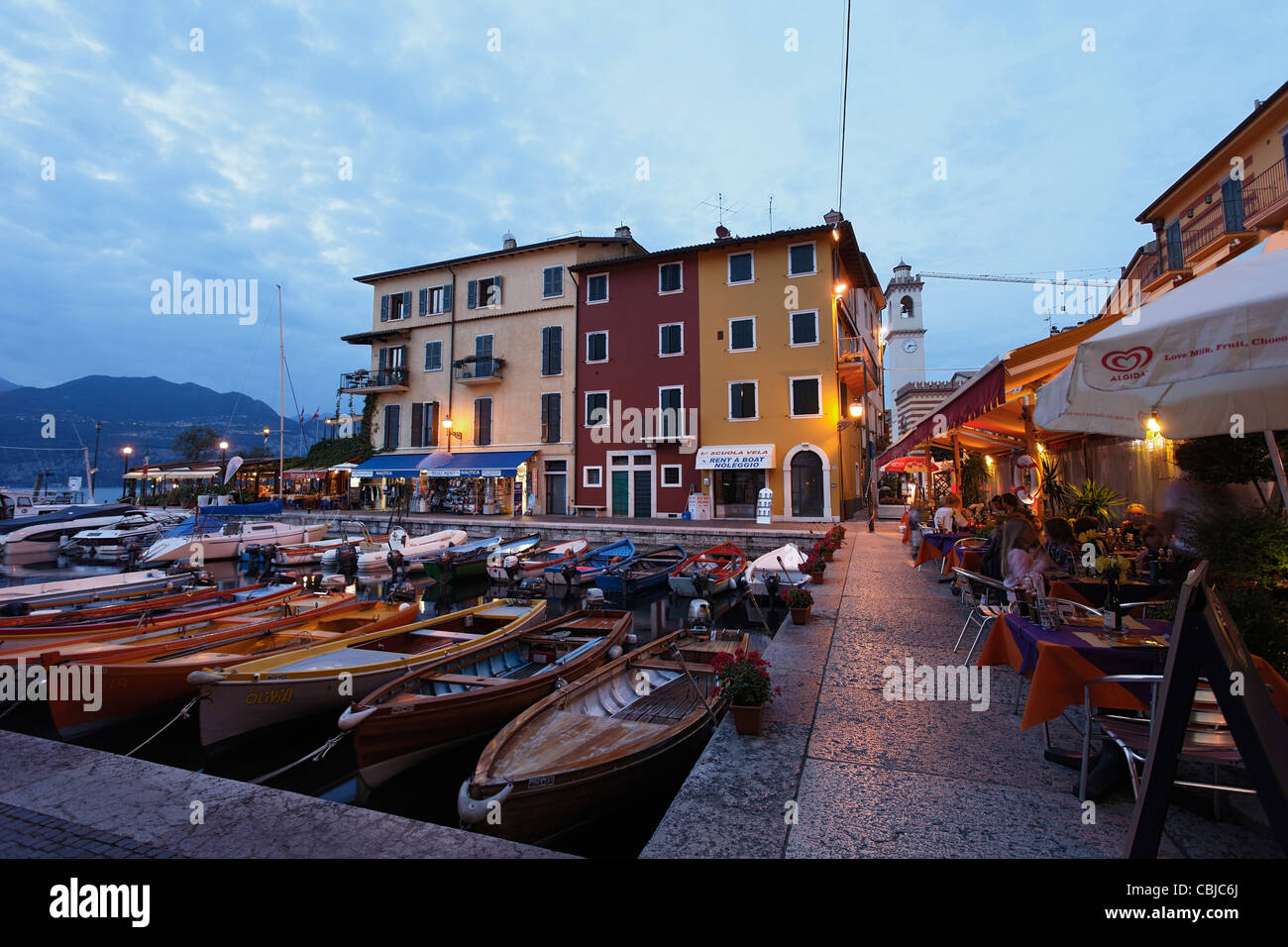 Boote, Hafen, Castelletto di Brenzone, Gardasee, Veneto, Italien ...