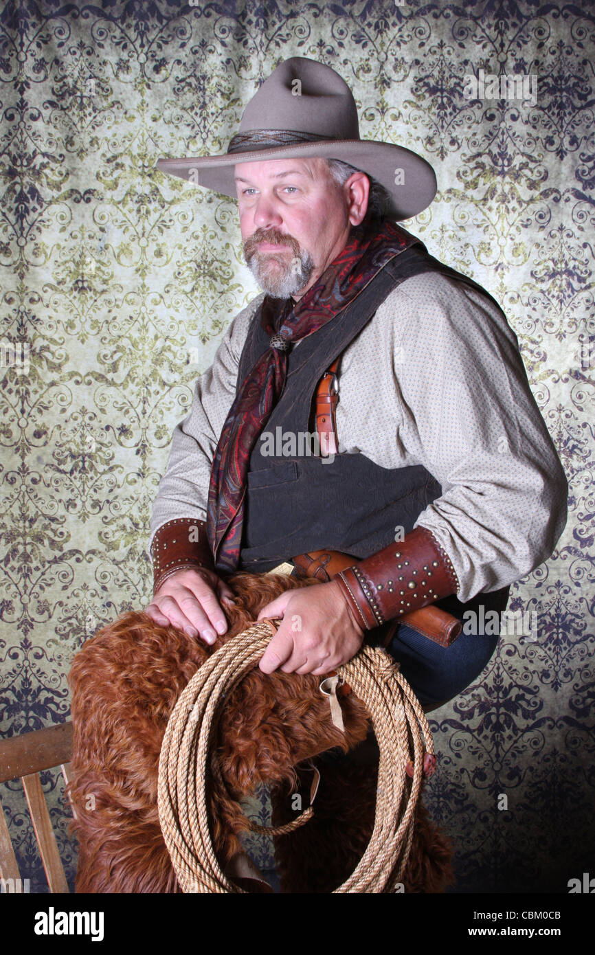 Ein Vintage cowboy Stockfotografie - Alamy