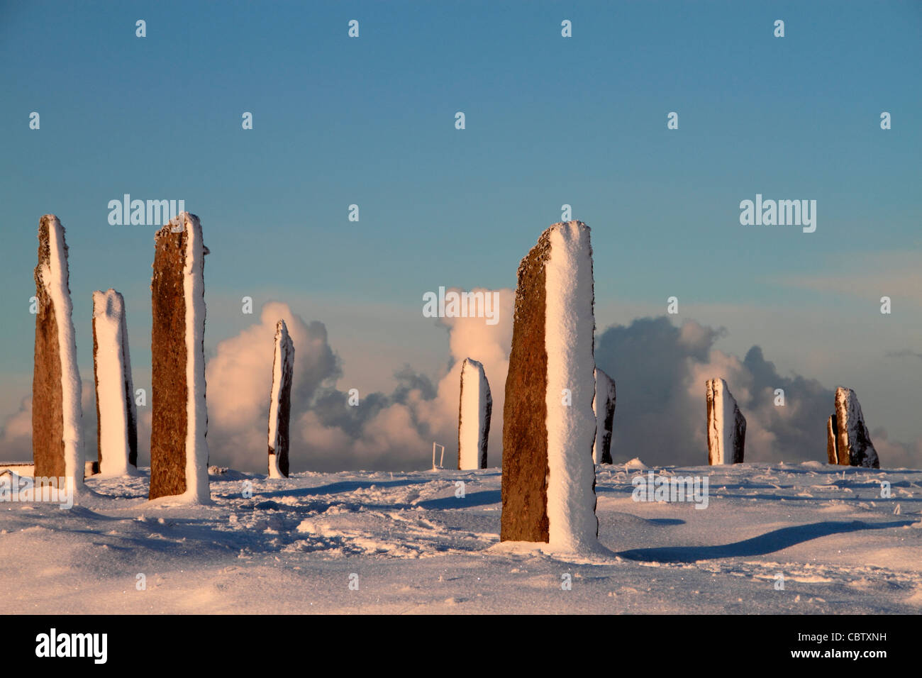 Orkney-Inseln, Ring of Brodgar im winter Stockfotografie - Alamy