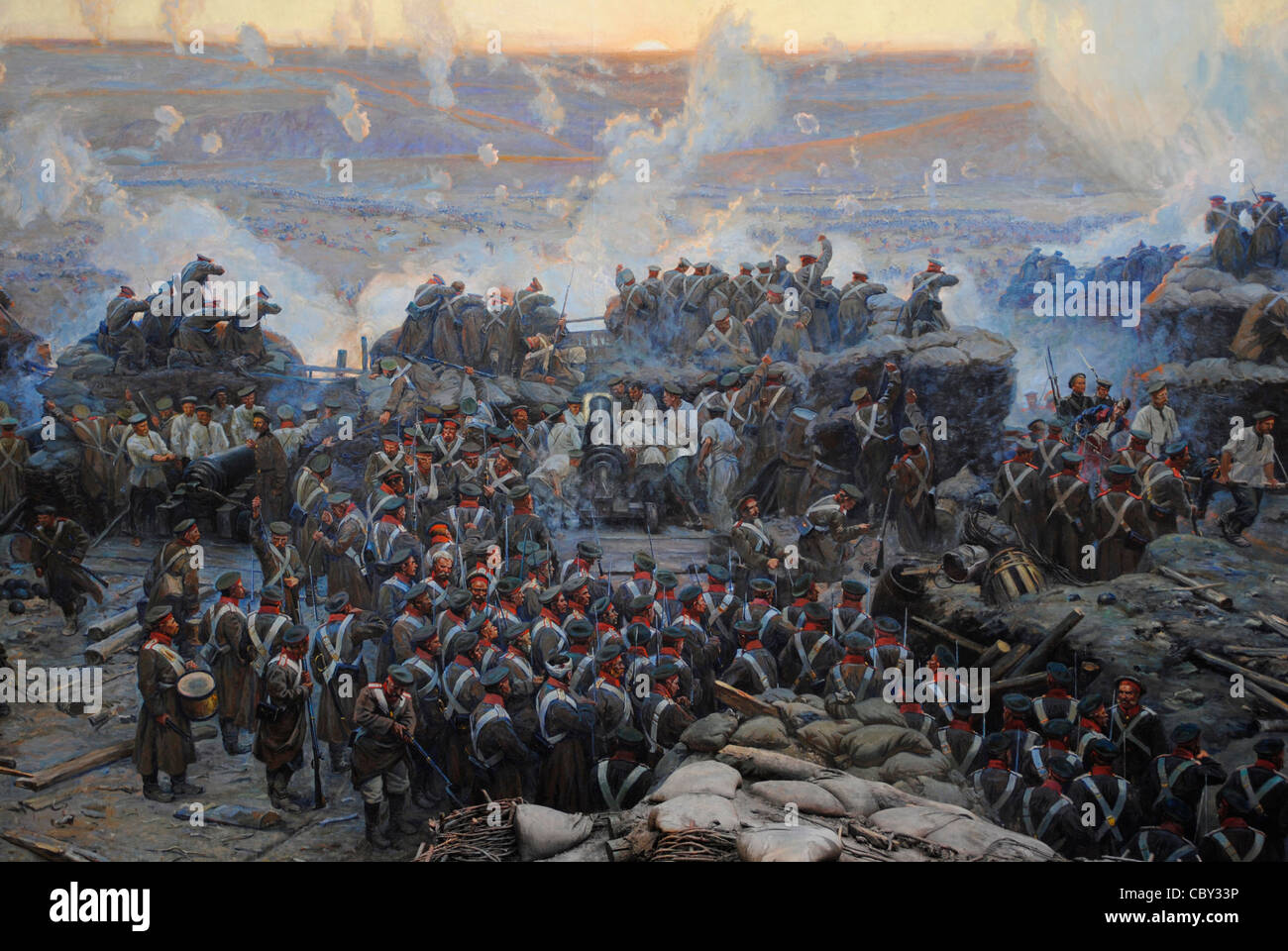 Krimkrieg (1853-1856). Belagerung von Sewastopol 1854-1855, von Franz Alexejewitsch Roubaud ...