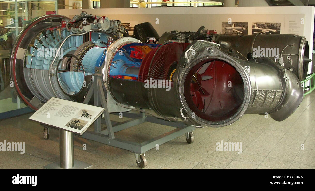 Rolls-Royce Pegasus-Motor auf dem Display, haben Abschnitte ...