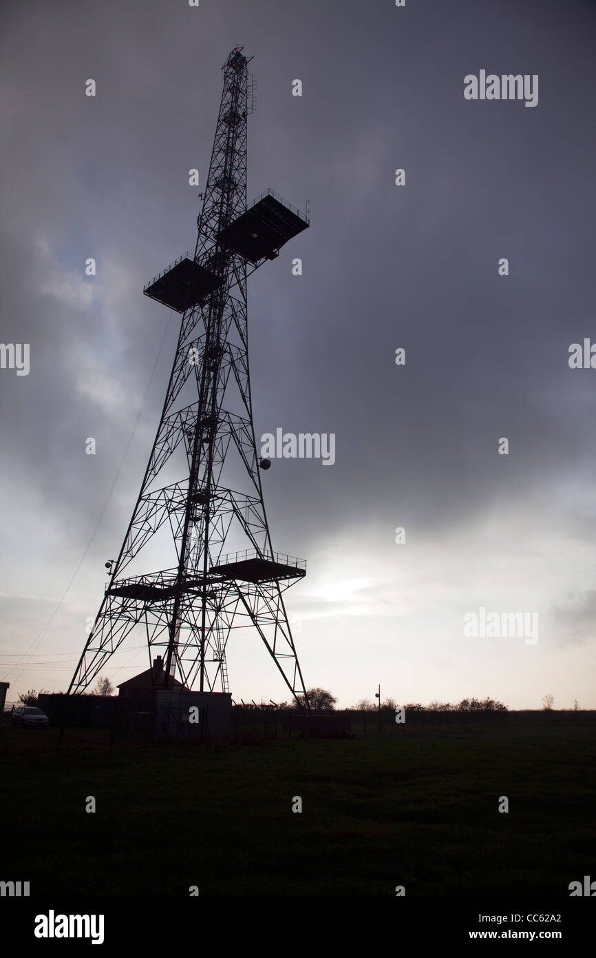 RAF Stenigot CHAIN HOME hohen Mast-Radarsystem zur Frühwarnung der Mast ...
