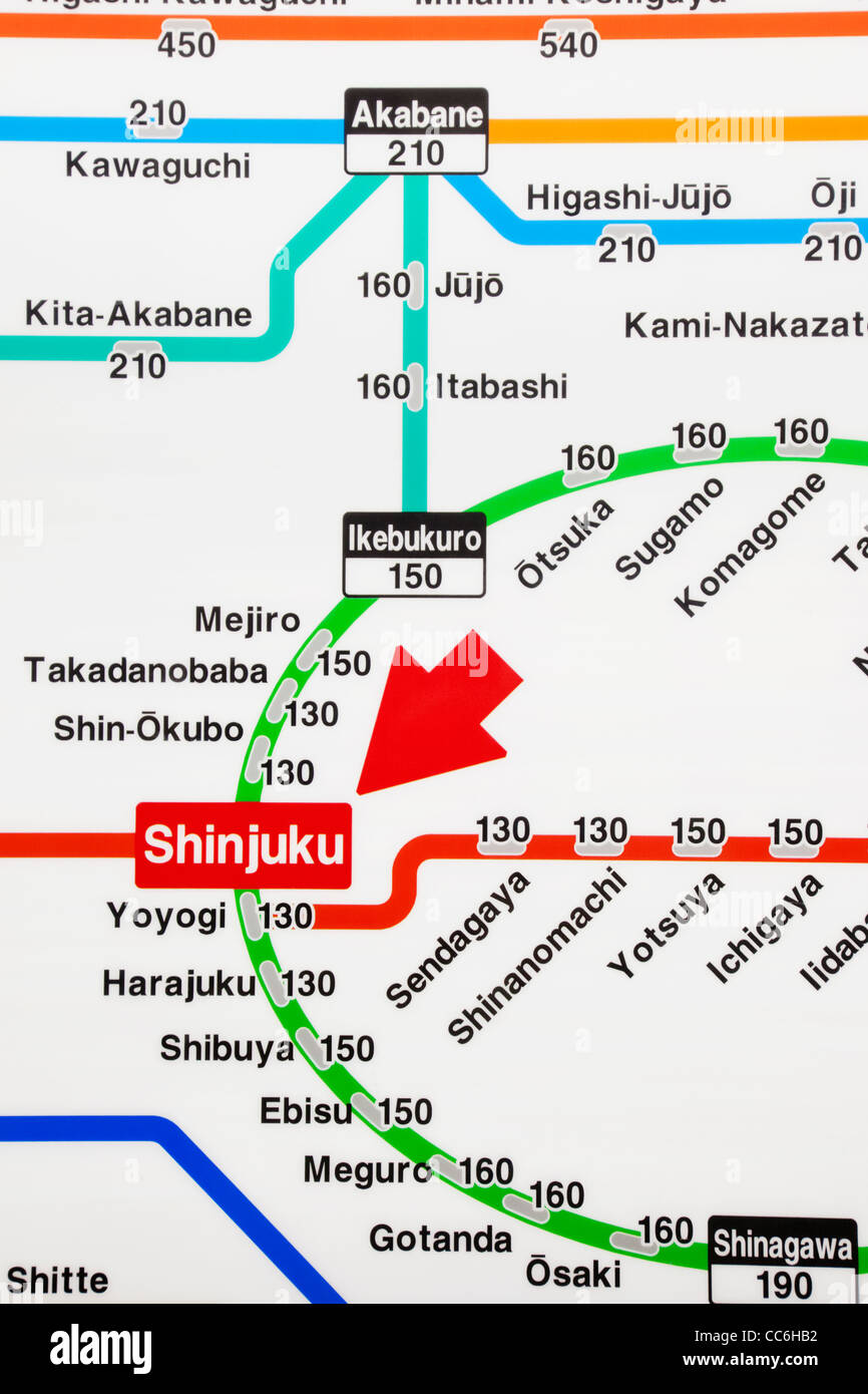 Tokyo railway map -Fotos und -Bildmaterial in hoher Auflösung – Alamy