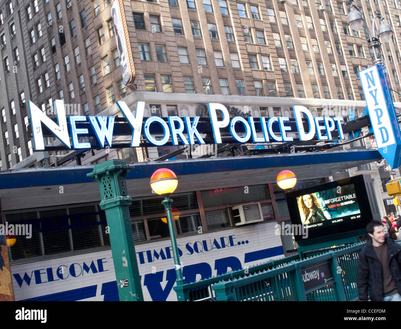 New York Police Department Station, Times Square, New York City ...
