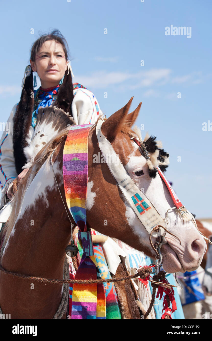 Crow Fair indische Ureinwohner Montana Pferd USA Stockfotografie - Alamy