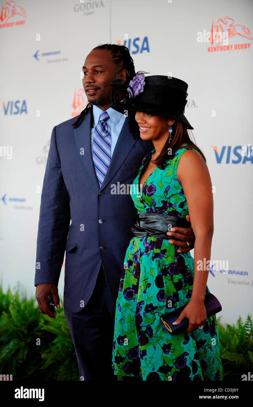 Box-Weltmeister Lennox Lewis und seine Frau Violet Lewis, kamen in der ...