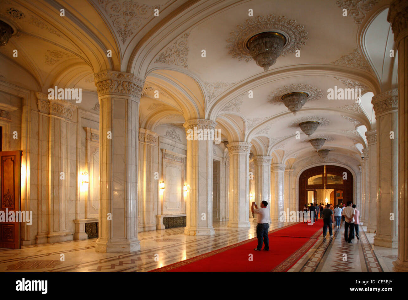 Europa, Rumänien, Bukarest, die Innenansicht der Palast des Parlaments ...