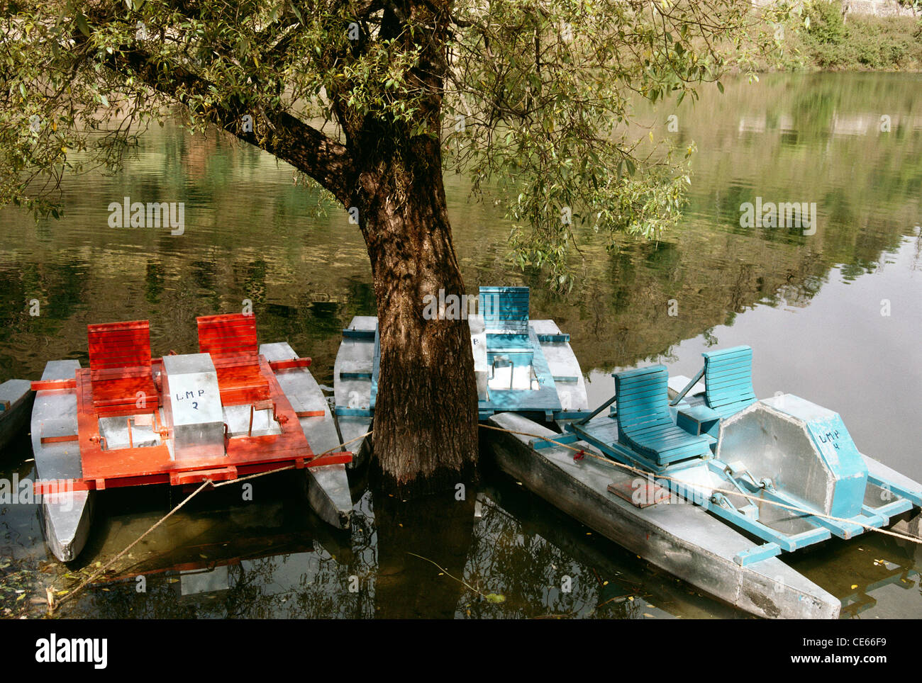 Paddle boats boat lake -Fotos und -Bildmaterial in hoher Auflösung – Alamy