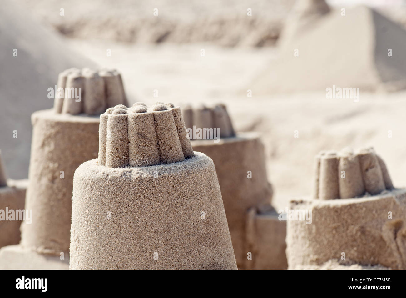 Sandburgen am Strand, Deutschland Stockfotografie - Alamy