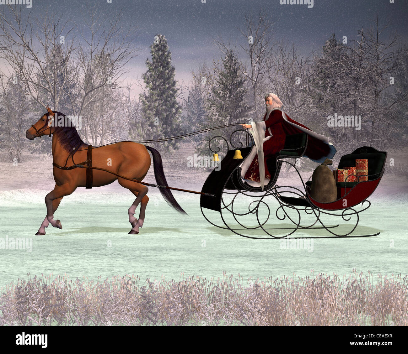 Santa schlitten -Fotos und -Bildmaterial in hoher Auflösung – Alamy