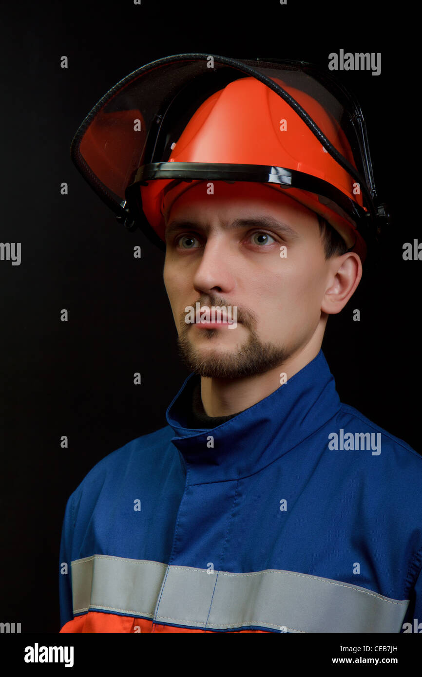 Gelber Arbeiterhelm Stockfotos und -bilder Kaufen - Alamy