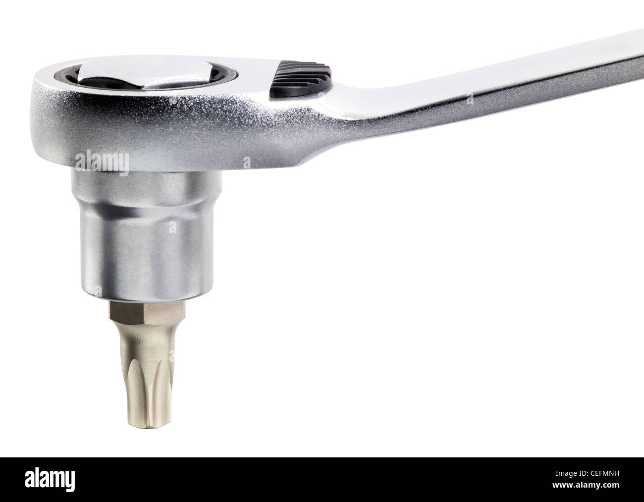 Detail einer Ratsche in weißem Rücken Stockfotografie - Alamy