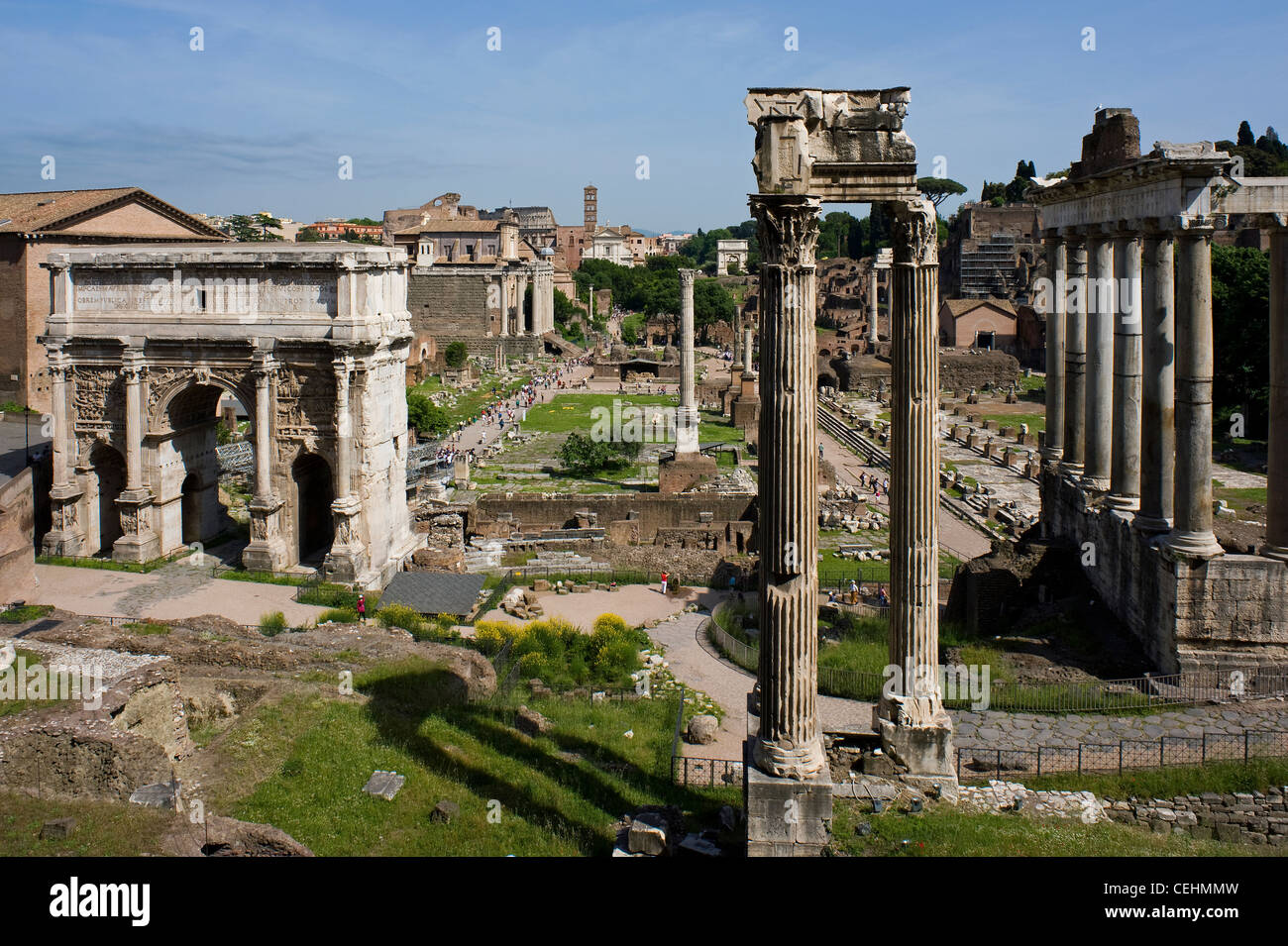 Das Forum Romanum, Rom, Latium, Italien Stockfotografie - Alamy