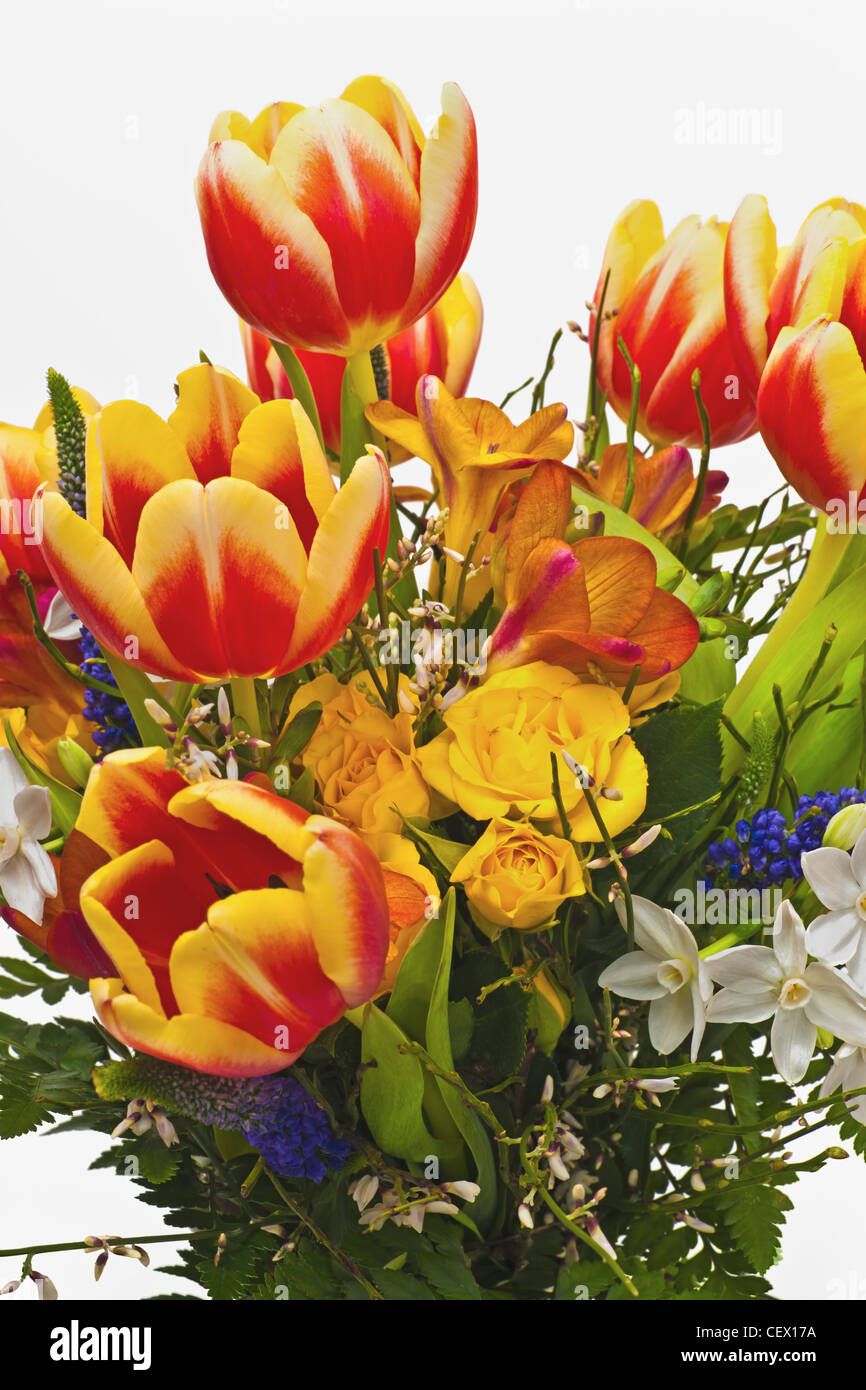 Detailansicht Eines Blumenstraußes Mit Tulpen | Detail-Foto von einem ...