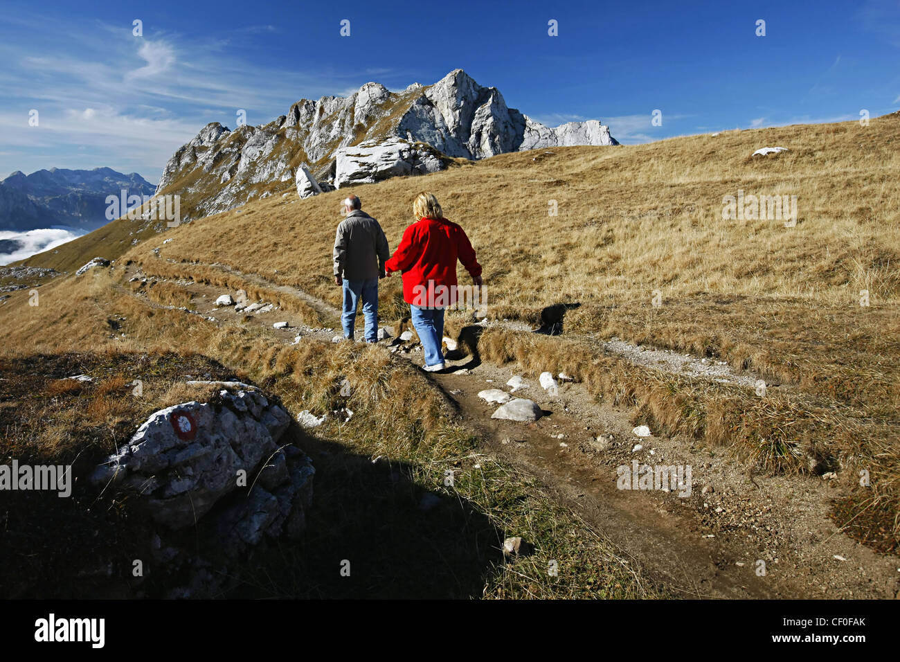 Mountain hikers -Fotos und -Bildmaterial in hoher Auflösung – Alamy