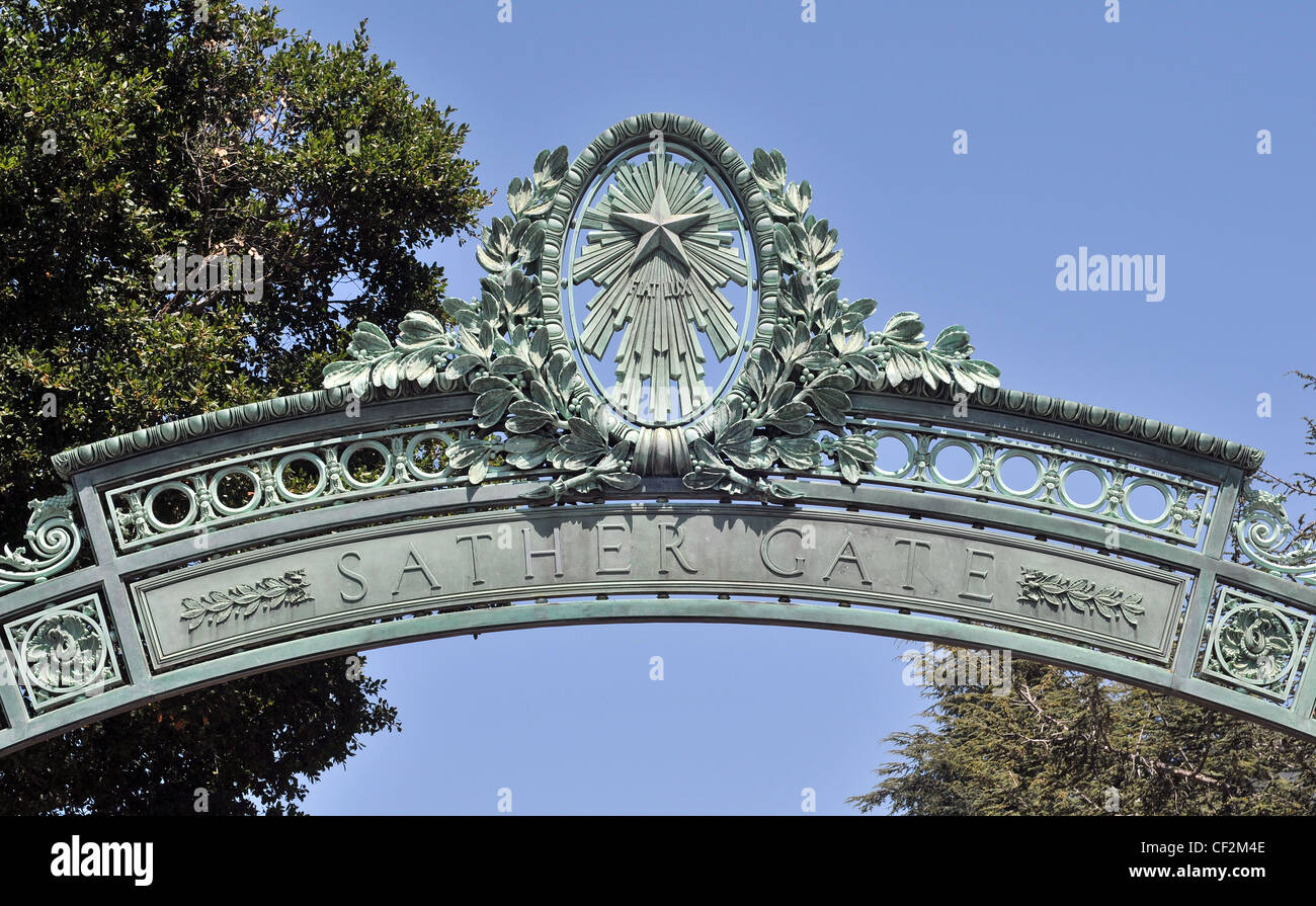 Sather Gate an der University of California, Berkeley - zeigt das ...