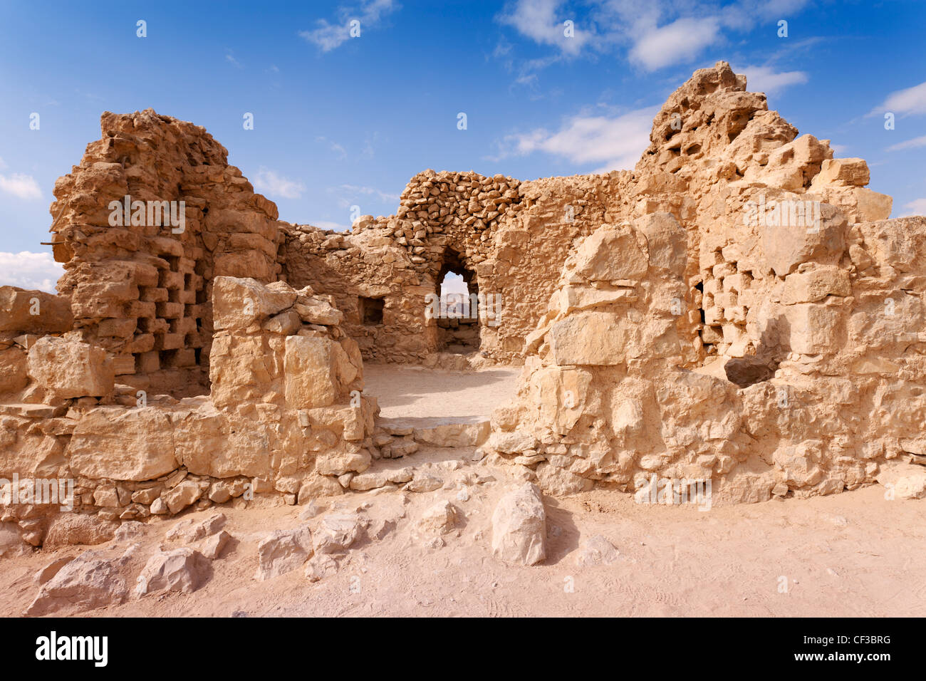 Israel, die Festung Masada, der Taubenschlag in Masada, ist ein Bauwerk ...