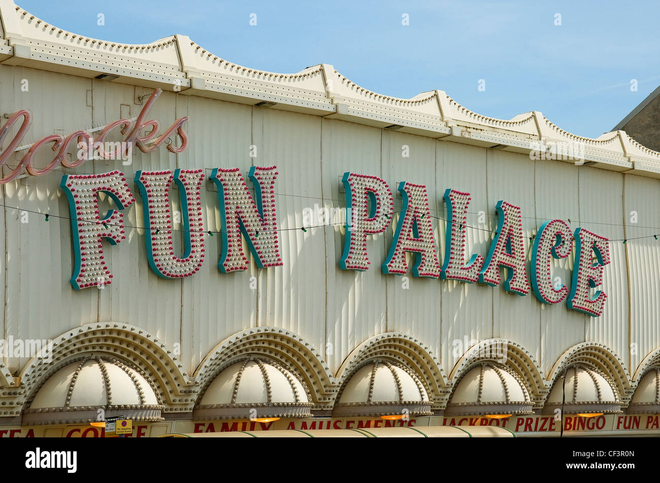 Silcock Fun Palace an der goldenen Meile in Blackpool Stockfotografie ...