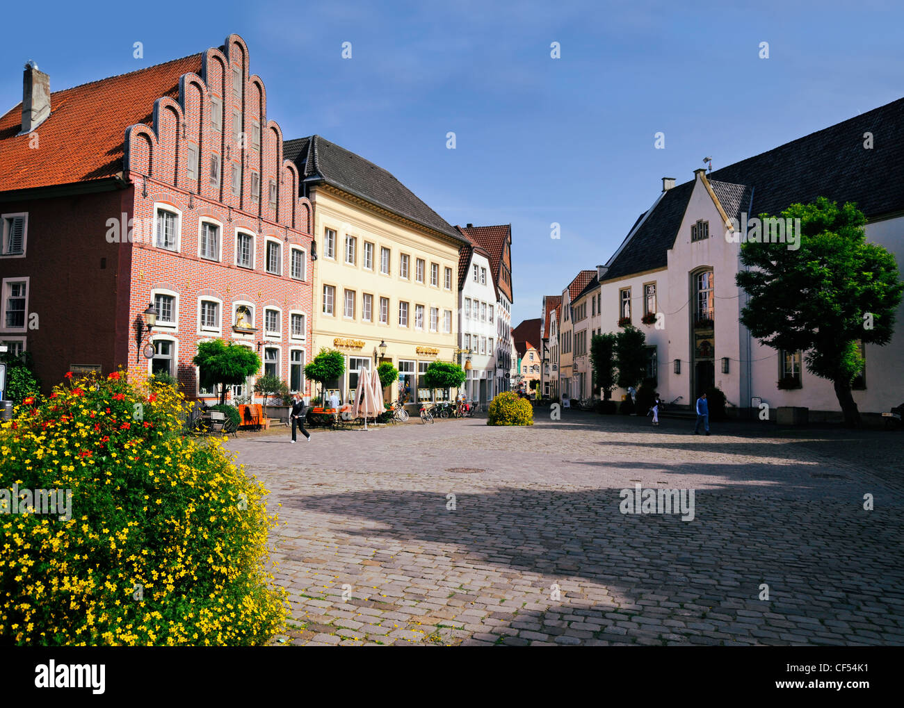 Der alte Markt Platz Warendorf, Deutschland Stockfoto, Bild: 43754005 ...