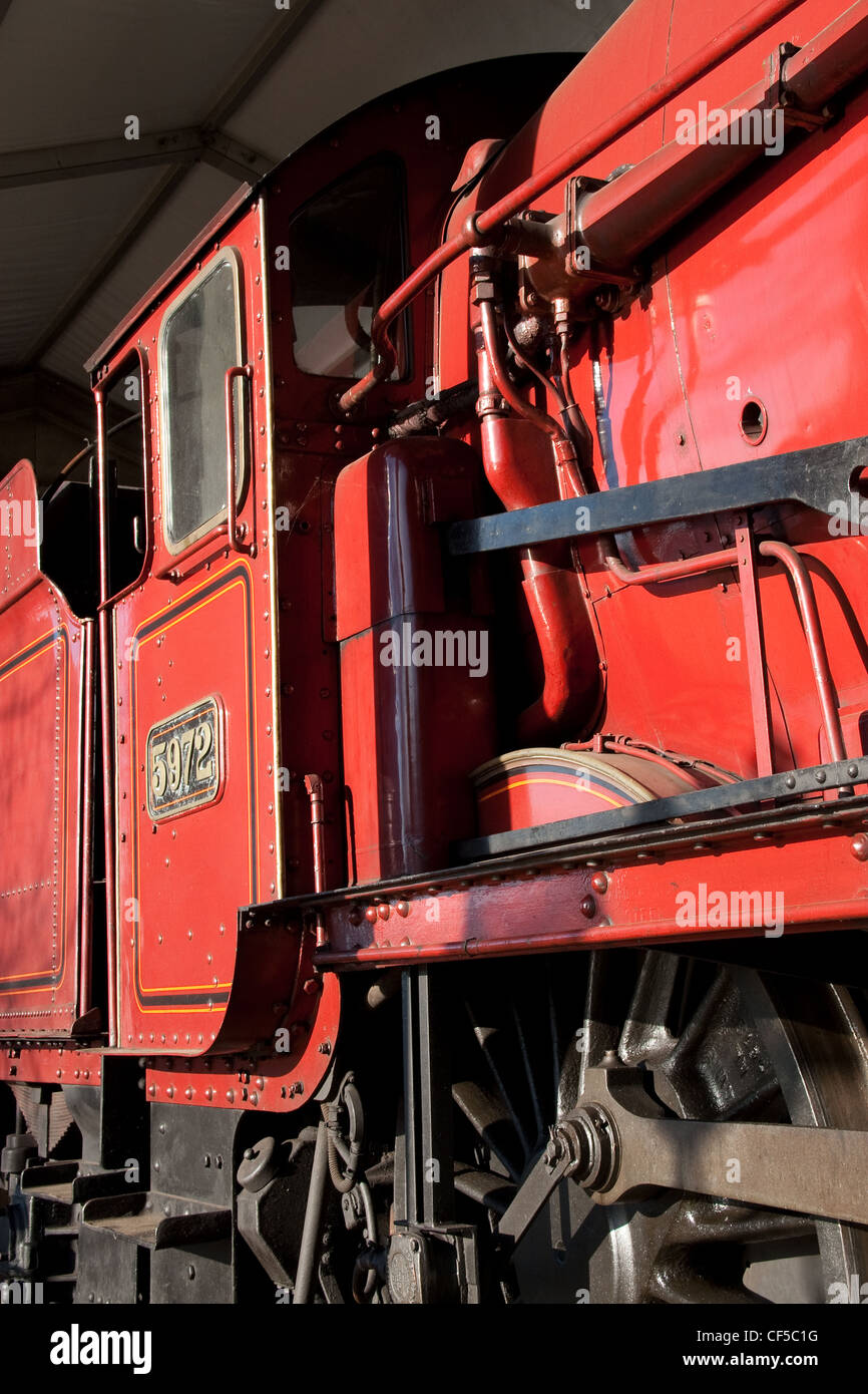 roter Zug Dampflok Stockfotografie - Alamy