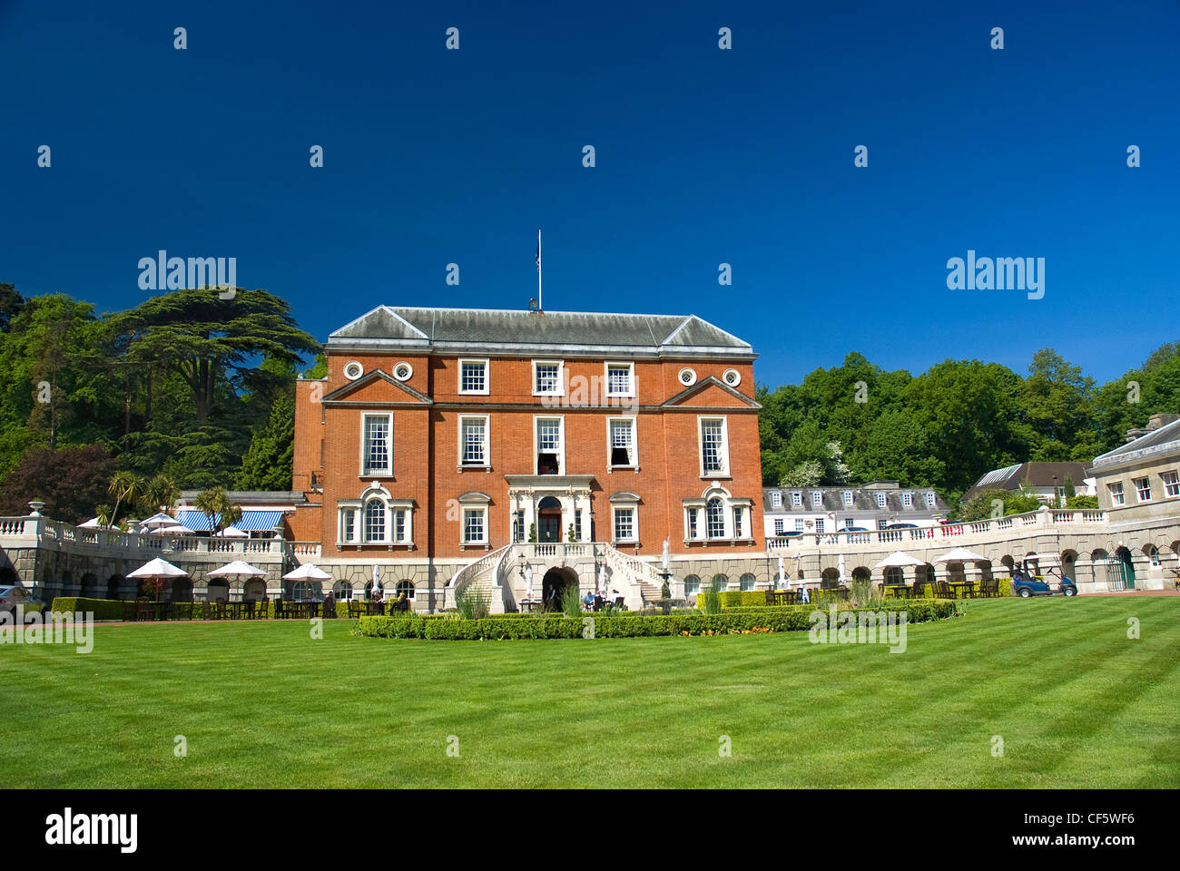 Das ehemalige Herrenhaus siebzehnten Jahrhundert Woodcote Park auf den ...