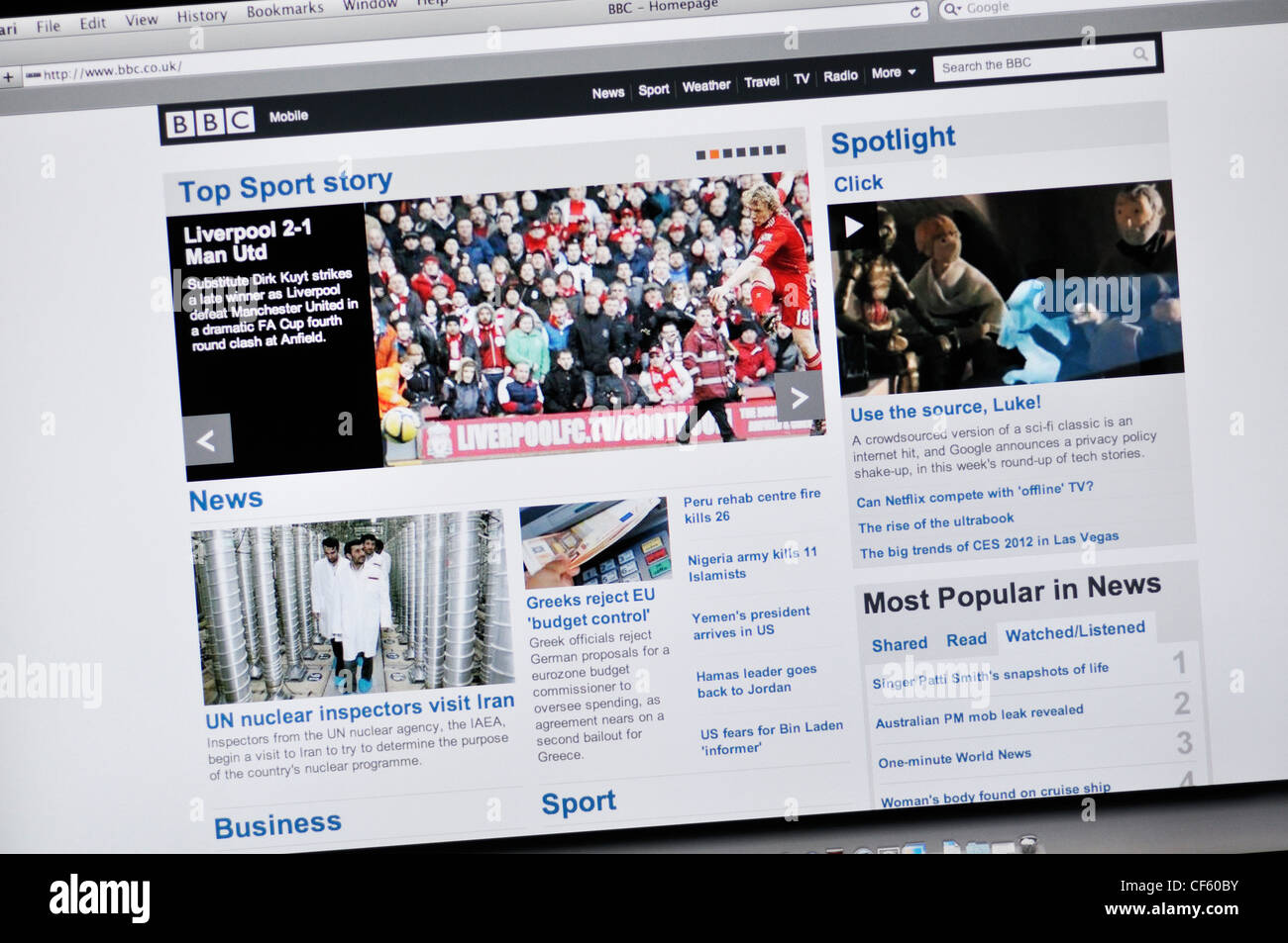 Bbc sport webseite -Fotos und -Bildmaterial in hoher Auflösung – Alamy