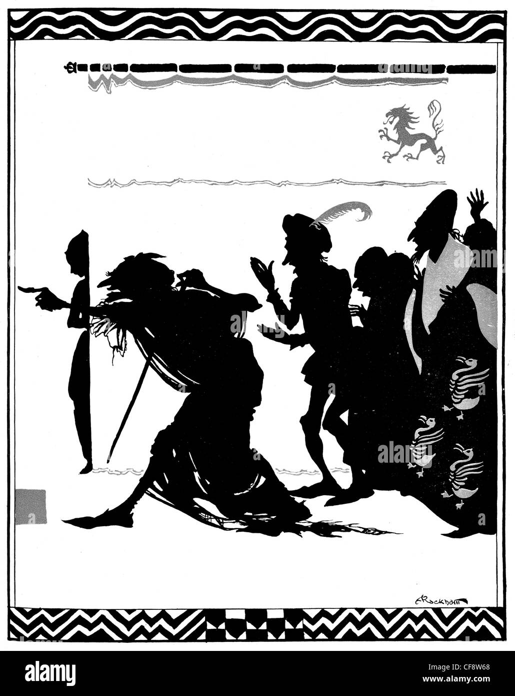 Die Sleeping Beauty Arthur Rackham 1920 böse Hexe Fee Feen Buch Magie ...
