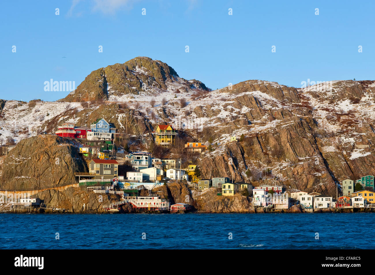 Die Batterie im Winter, Hafen von St. John's, Neufundland und Labrador ...
