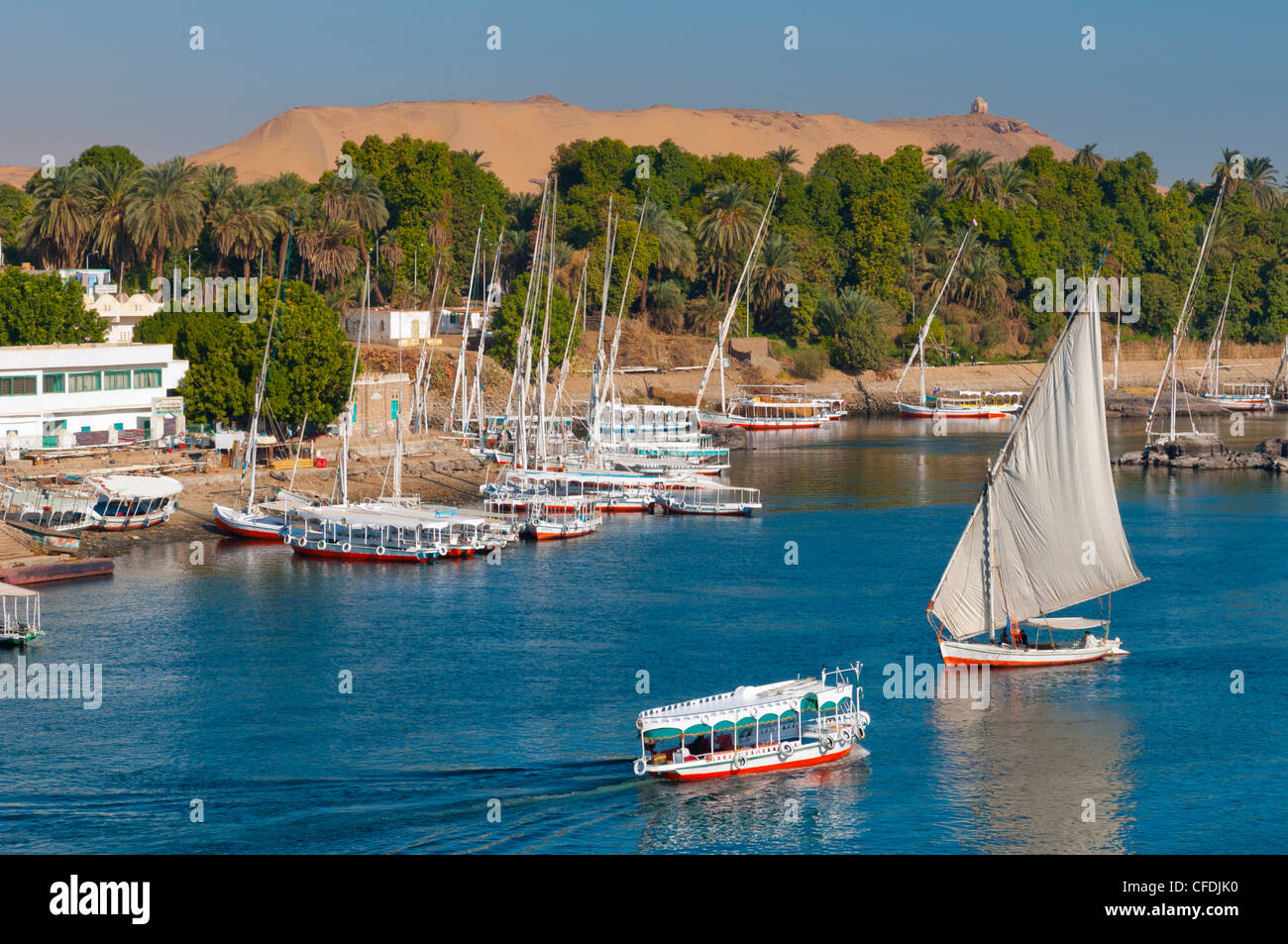 Fluss Nil, Assuan, Oberägypten, Ägypten, Nordafrika, Afrika ...