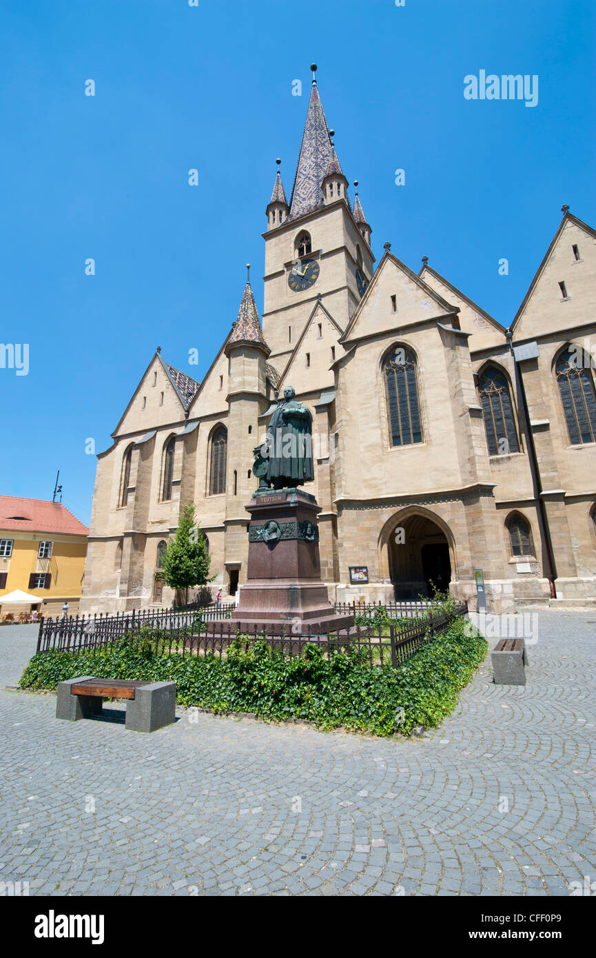Evangelische Kirche in Piata Huet, Sibiu, Rumänien, Europa ...