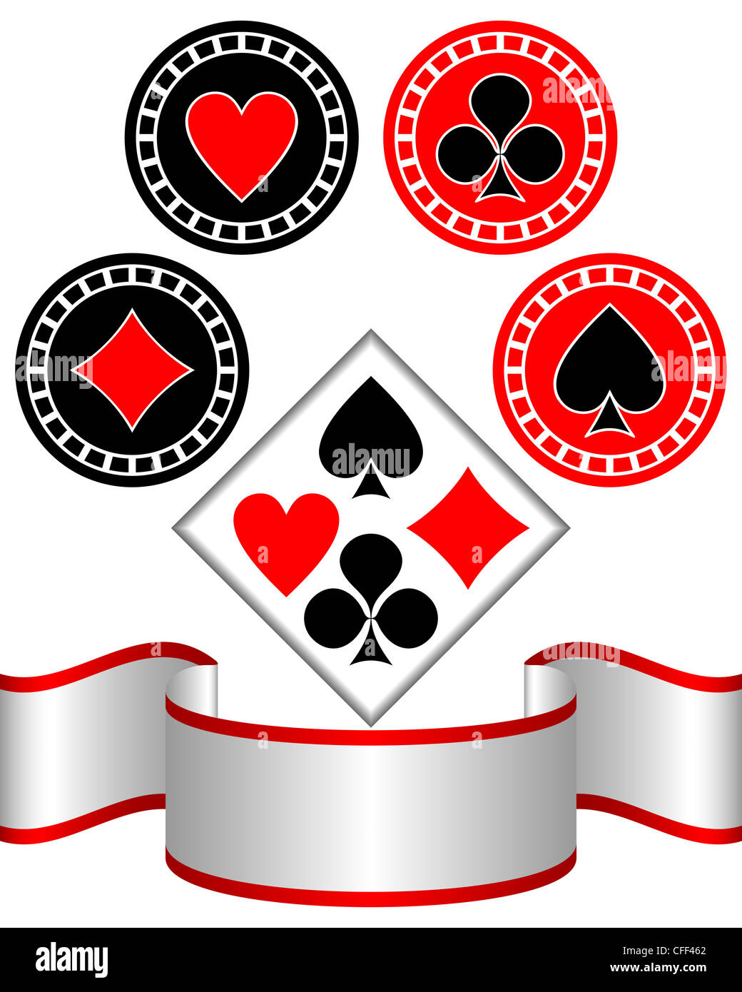 Symbole der Spielkarten Stockfotografie - Alamy