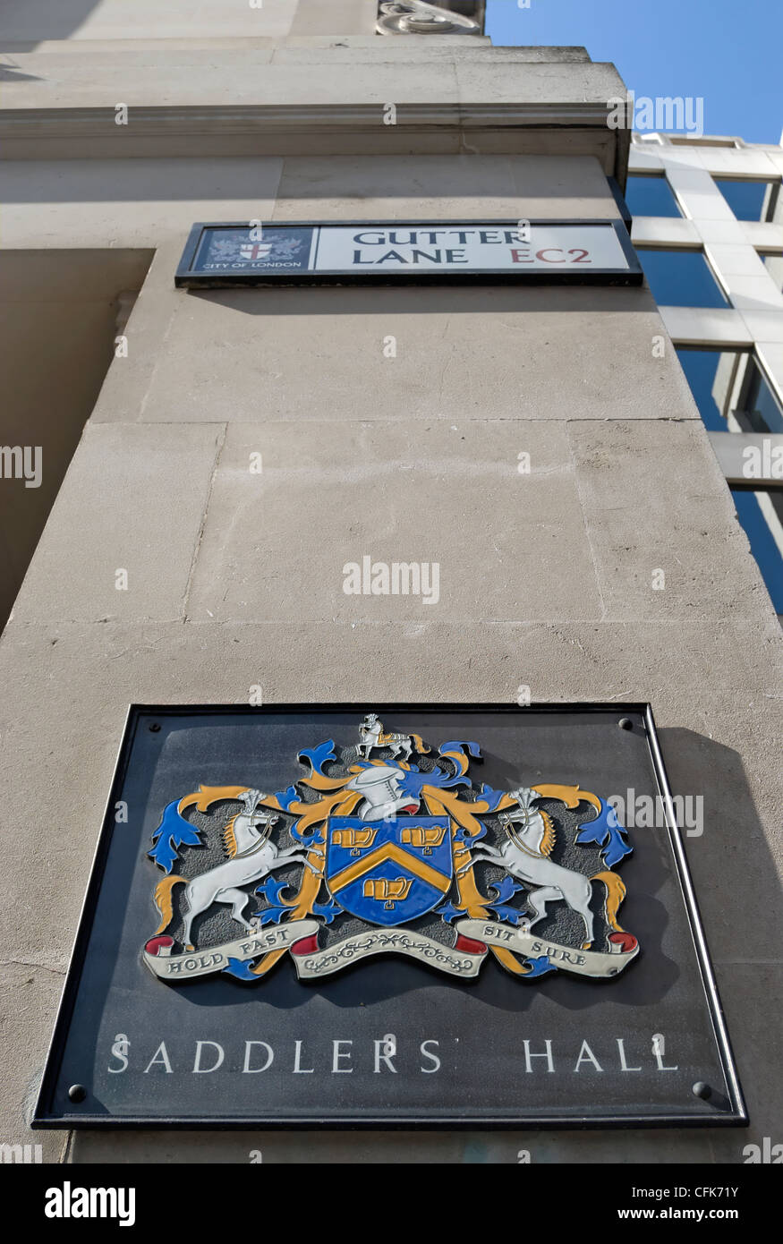 Plakette mit dem Wappen der Kennzeichnung Sattler Halle, Basis der ...