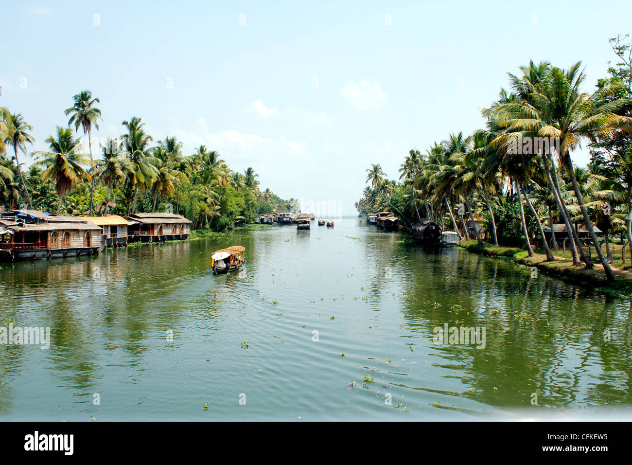 Hausboote, die Fahrt durch die Backwaters von Kerala Alleppey (Alapuzha ...