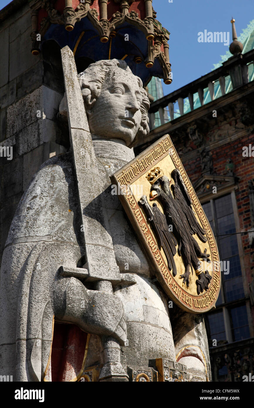 Statue von Roland, Marktplatz, UNESCO-Weltkulturerbe, Bremen ...