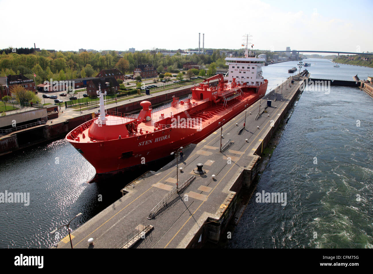 Schleusen in Kiel-Holtenau, Nord-Ostsee-Kanal, Schleswig-Holstein ...